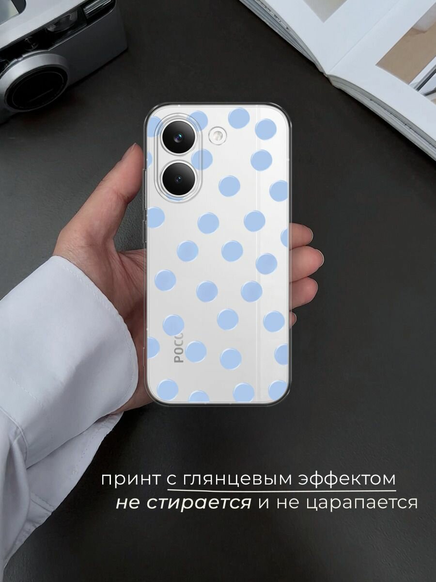 Силиконовый чехол на Poco X8 Pro / Поко X8 Про с принтом Фон в горошек — фото 1