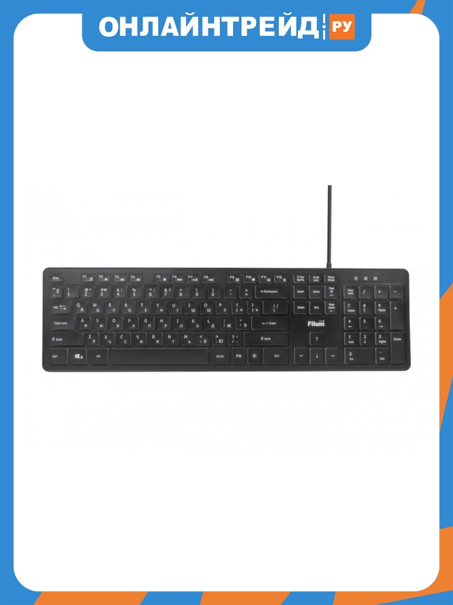 Клавиатура Filum FL-KB25-BK проводная черный (FL-KB25-BK)
