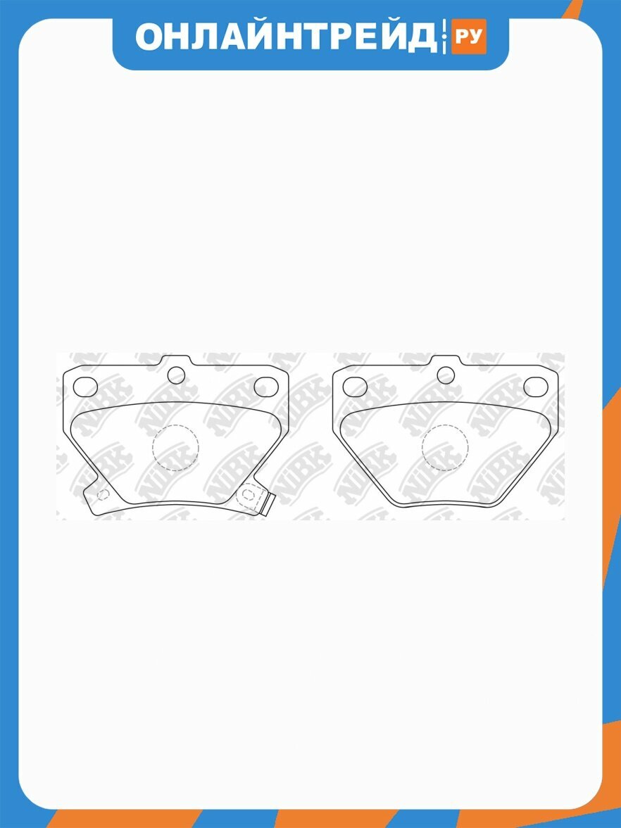 Колодки тормозные дисковые Nibk PN1454, 4 шт