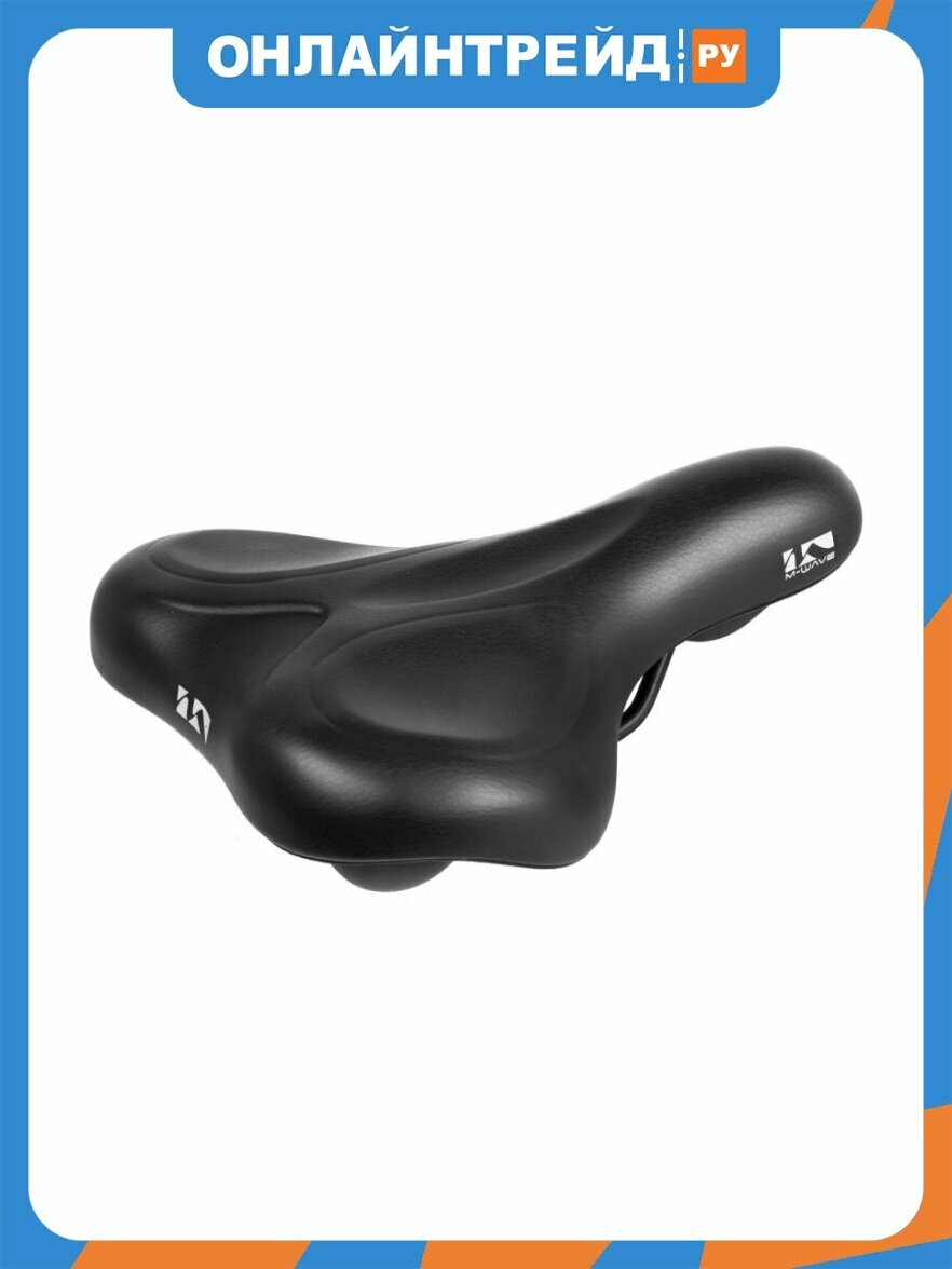Седло M-wave 260х210мм универсальное, бесшовное, со шкалой 464г черное, 5-251037