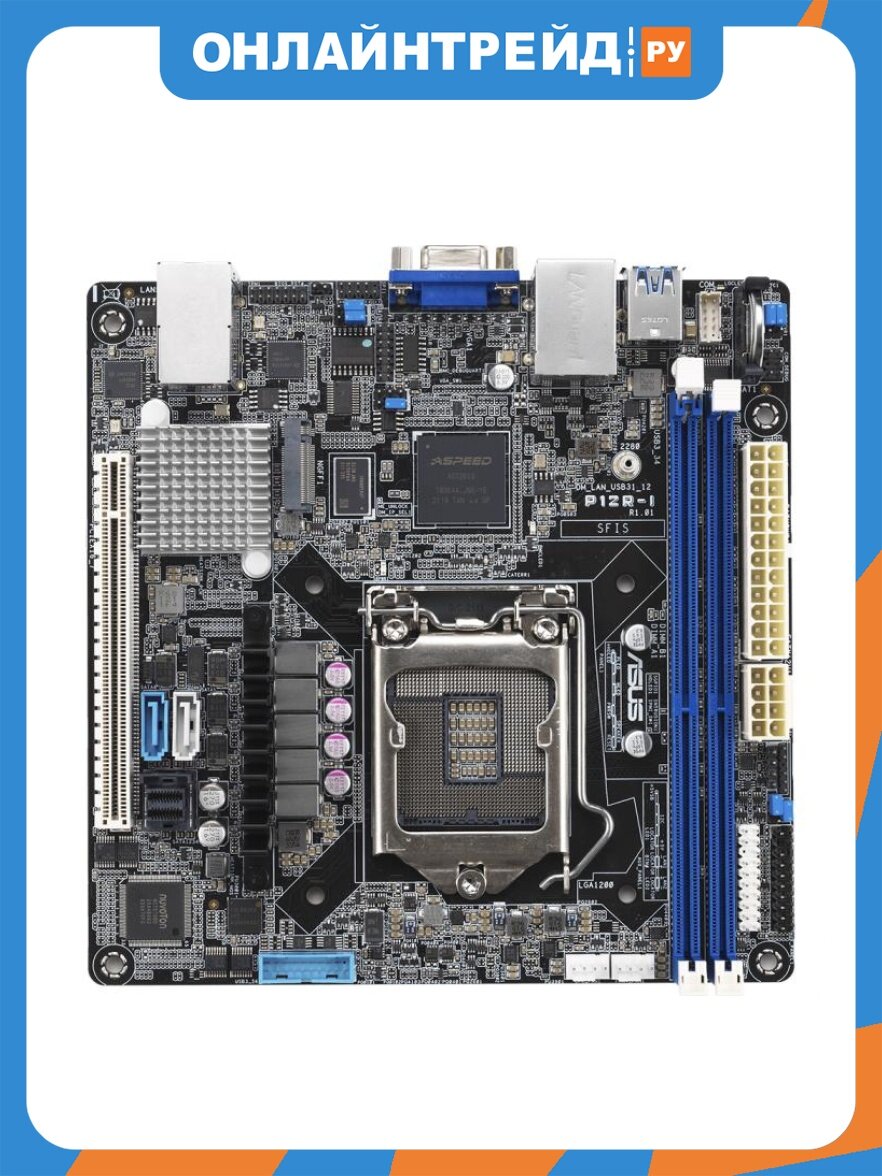 Серверная материнская плата Asus P12R-I (LGA1200, Mini-ITX)