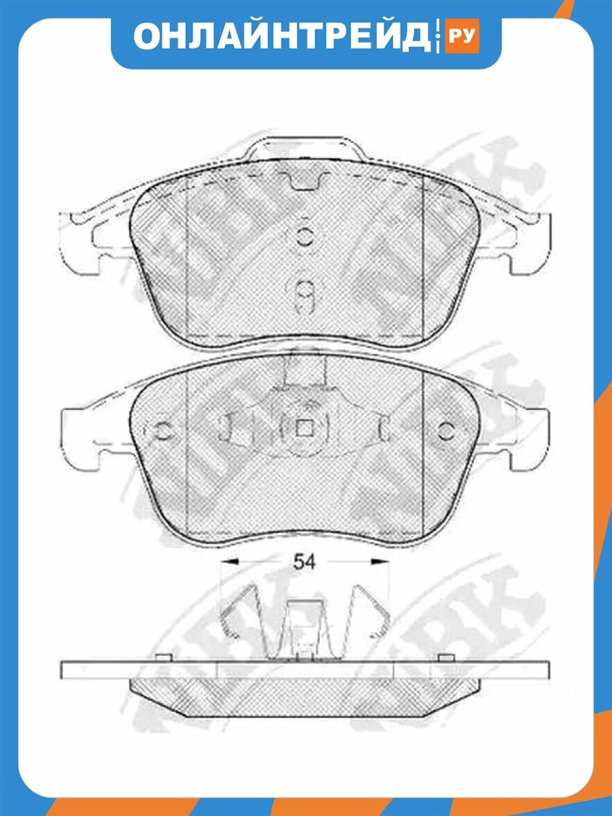 Колодки тормозные дисковые Nibk PN0393, 4 шт