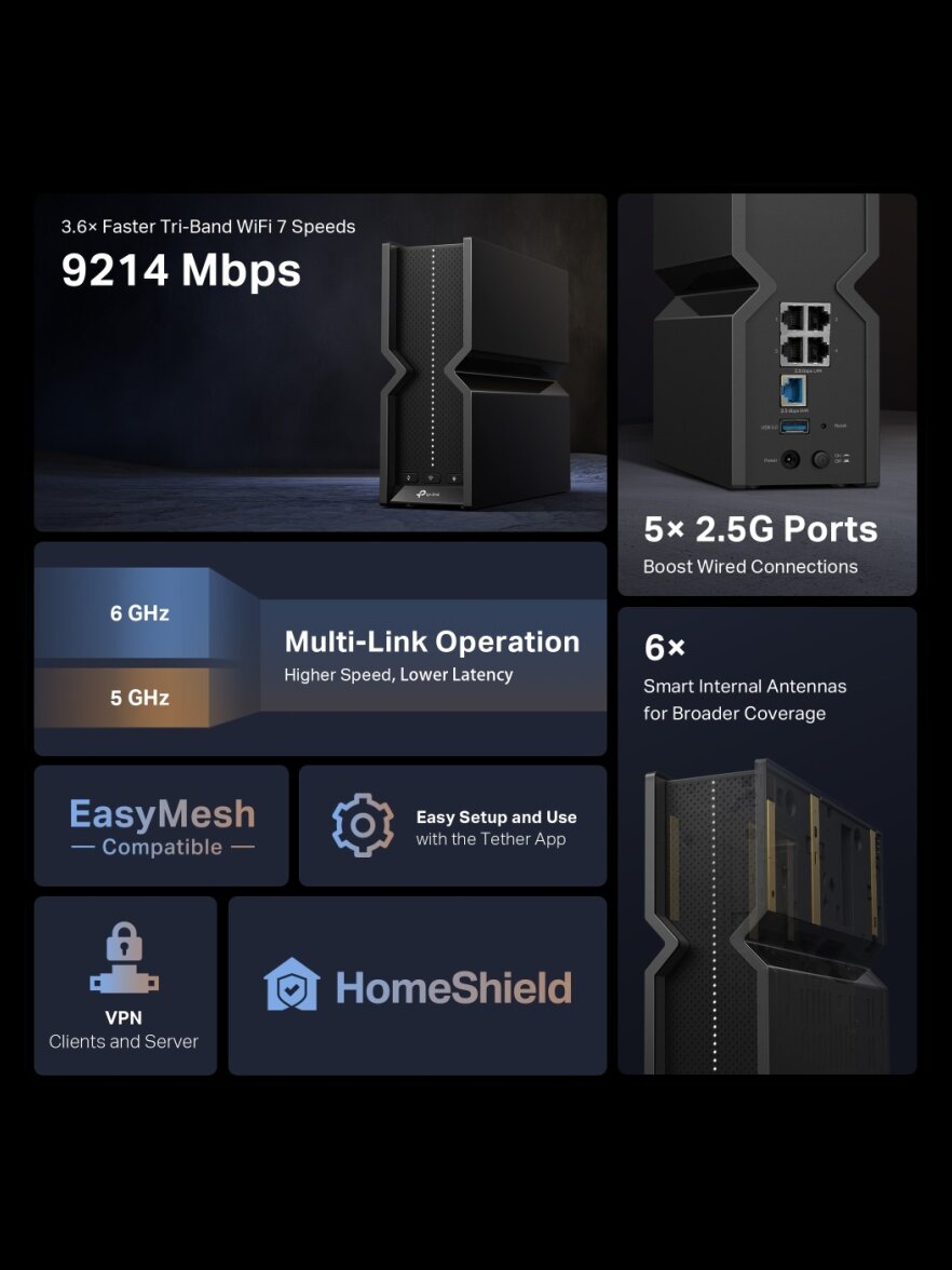 Wi-Fi роутер Tp-link Archer BE550 — фото 1