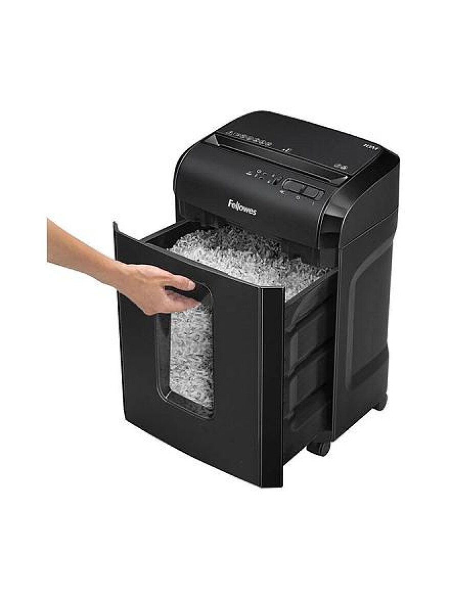 Шредер Fellowes Powershred 10M, DIN P-5, 2х15мм, 10лст, 19лтр, Safety Lock