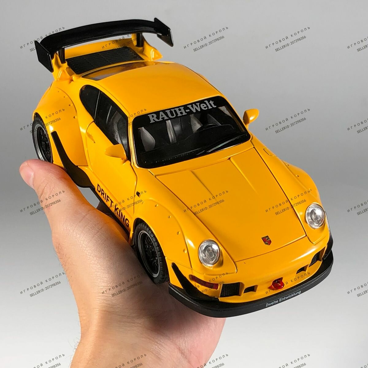 Порше RWB 993 модель автомобиля, Коллекционные предметы,1:22 Porsche RWB 993 Targa 911 суперкар, Со звуком и светом, Детские игрушки для автомобилей