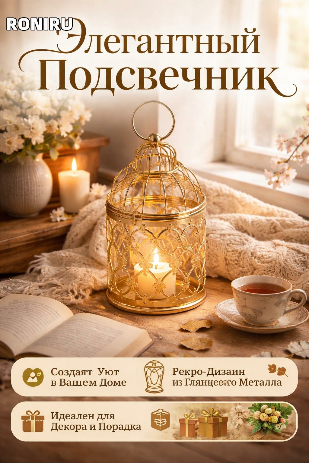 Подсвечник в виде птичьей клетки из глянцевого железа, ретро-декор для дома и свадьбы, куполообразный настольный или подвесной аксессуар