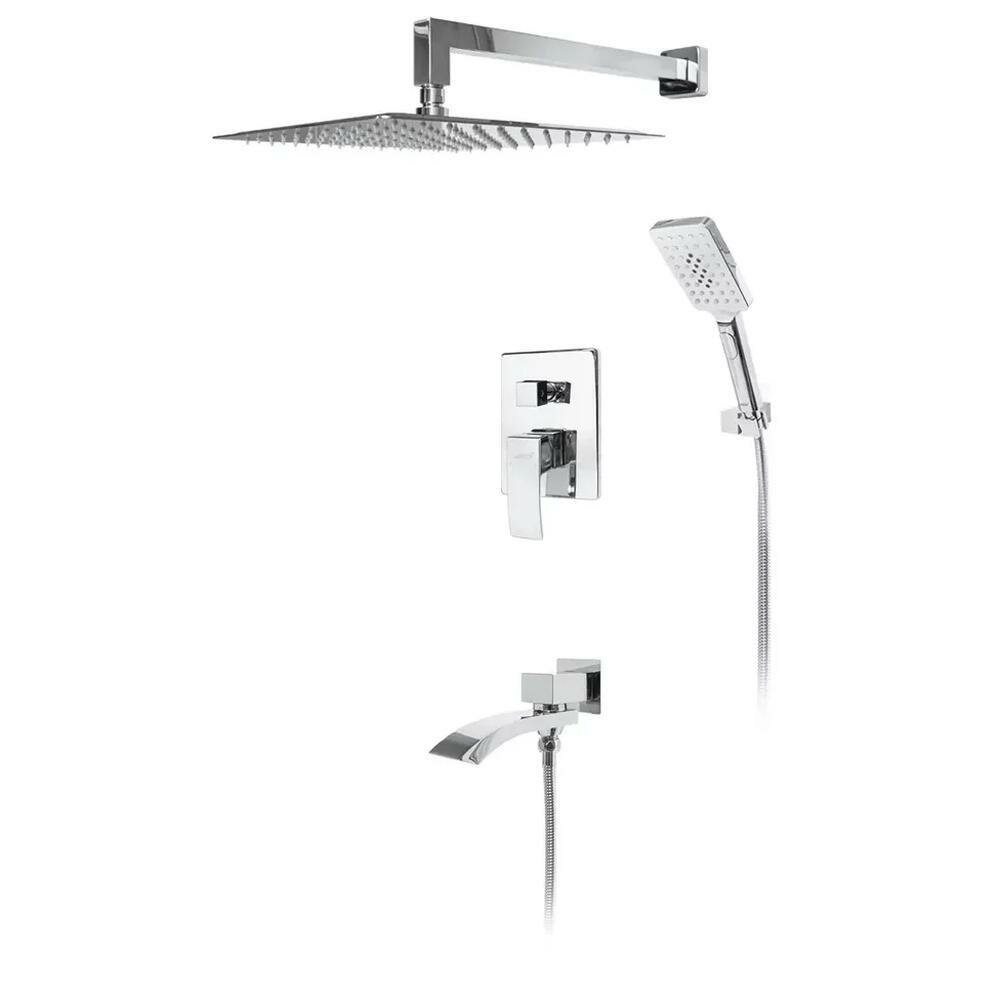 Душевая система Hansberge Cubito H6077C с термостатом цвет Хром
