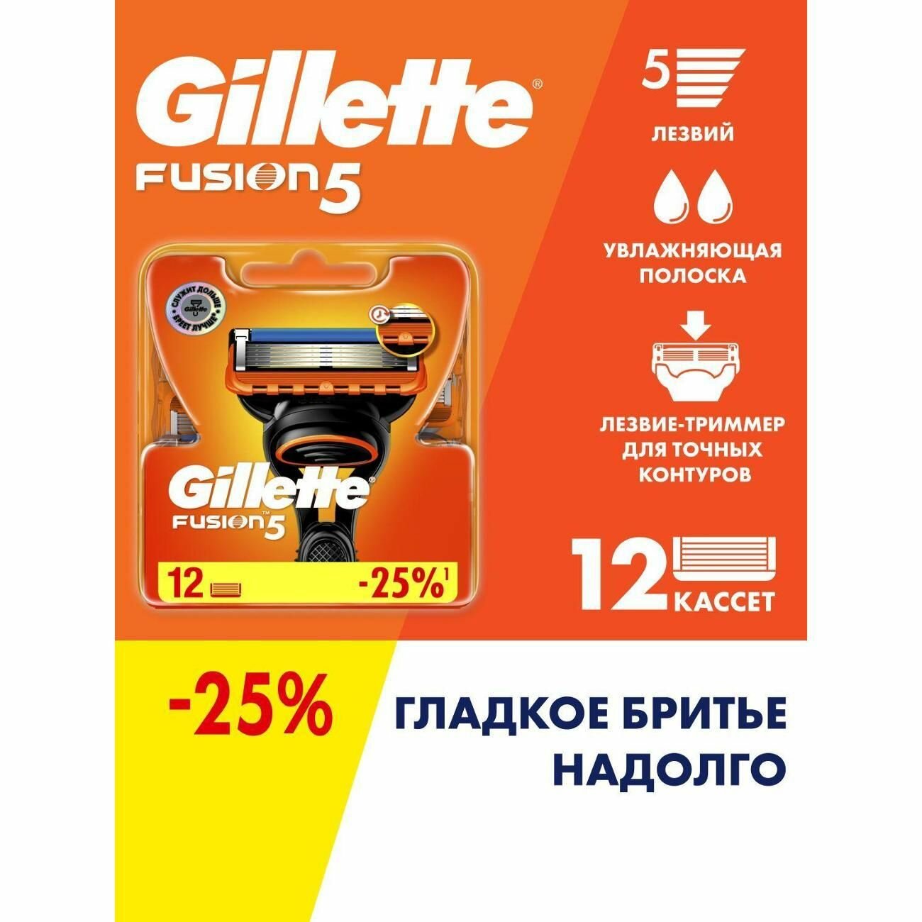 Кассета для бритвы Gillette Fusion5