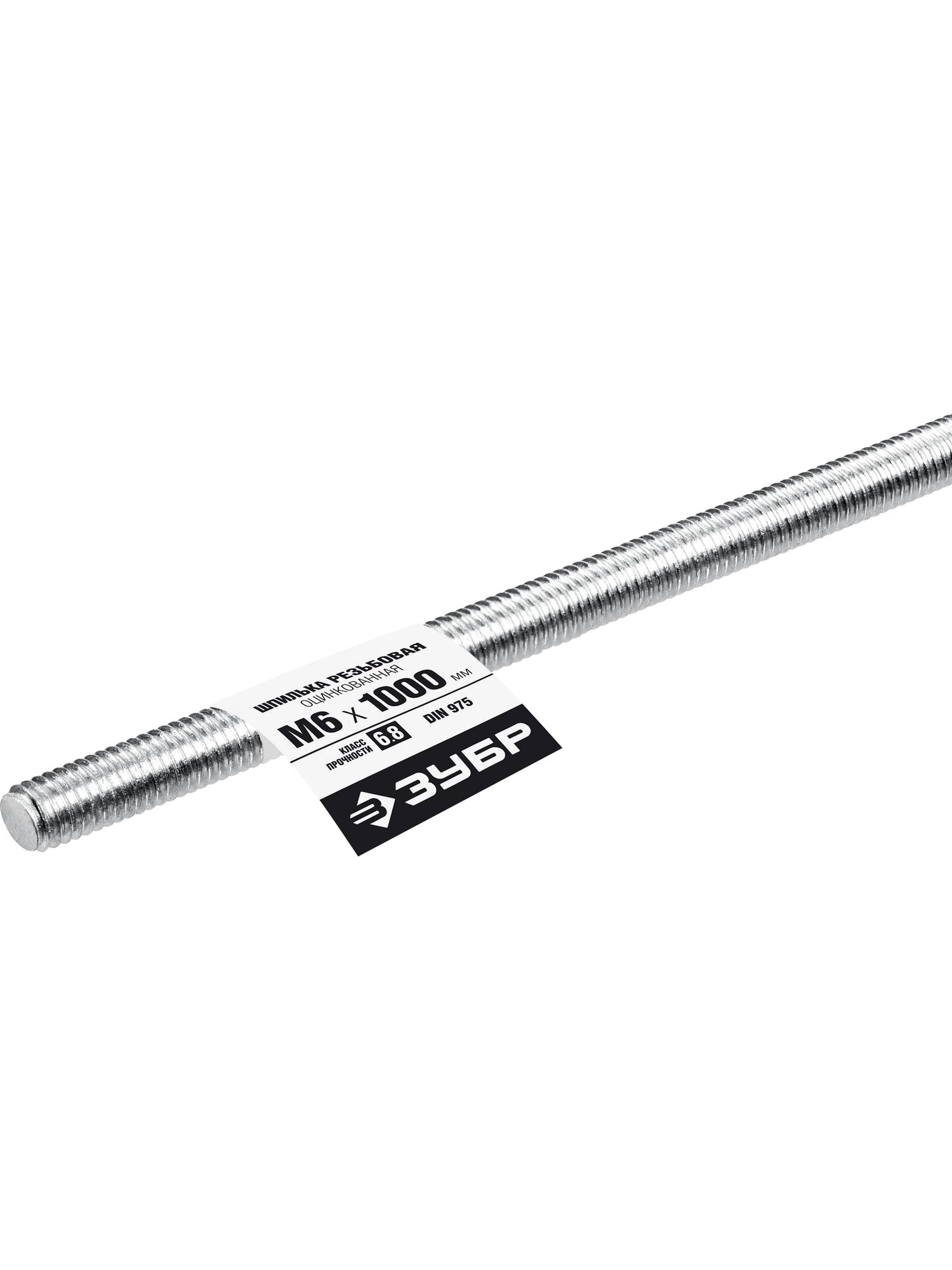 Резьбовая шпилька ЗУБР DIN 975 кл. пр. 6.8 М6 x 1000 мм 1 шт