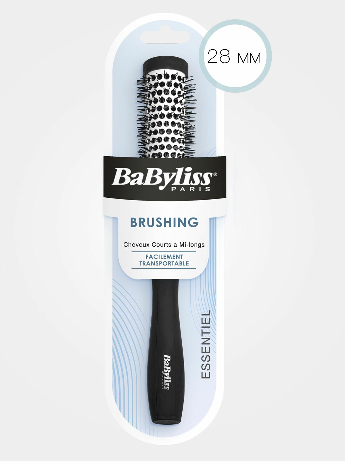 Расческа-брашинг круглая керамическая для укладки феном 28 мм Babyliss