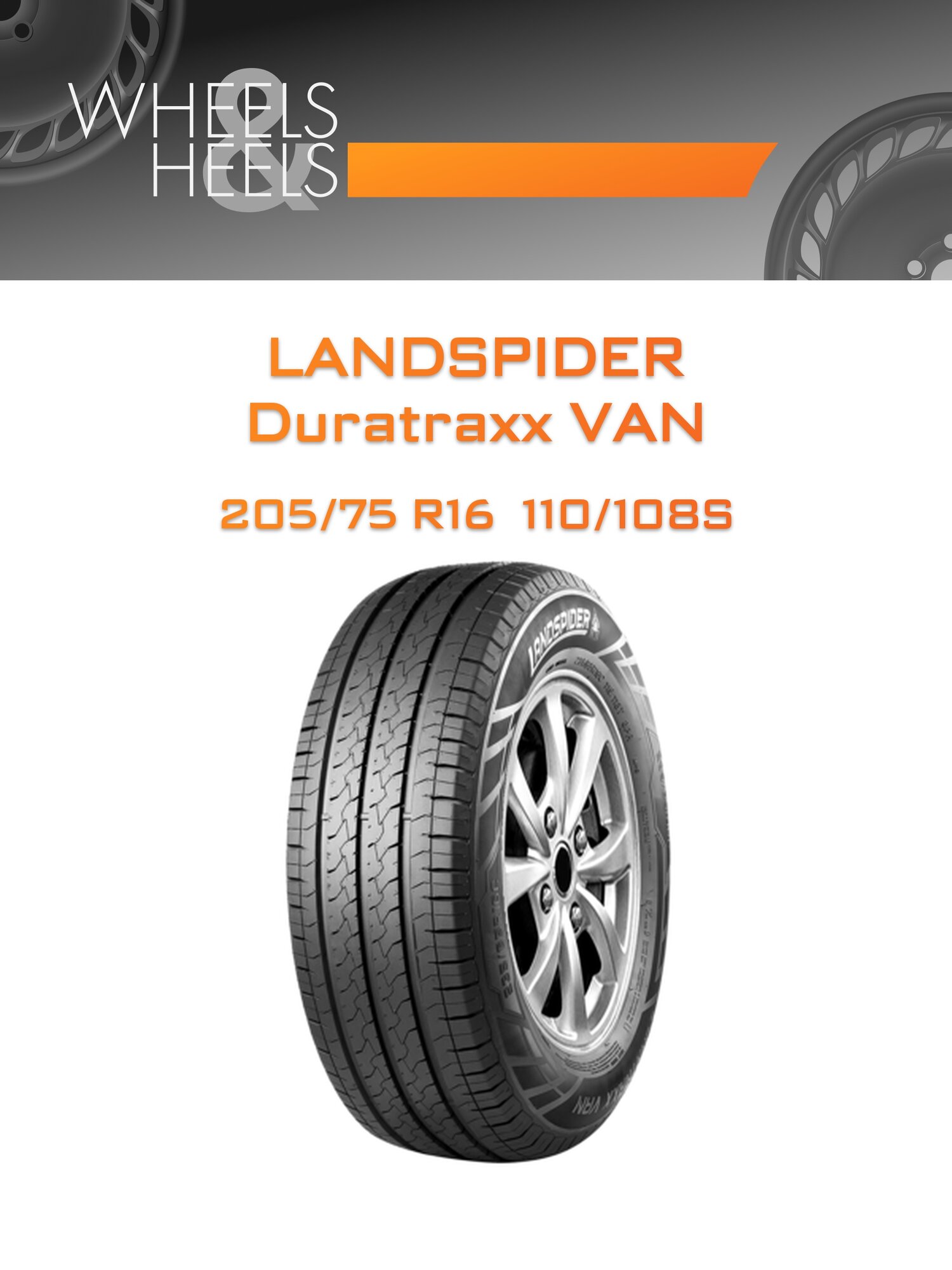 Шина автомобильная Landspider Duratraxx VAN 205/75 R16 110/108S SUMMER, летняя, универсальная