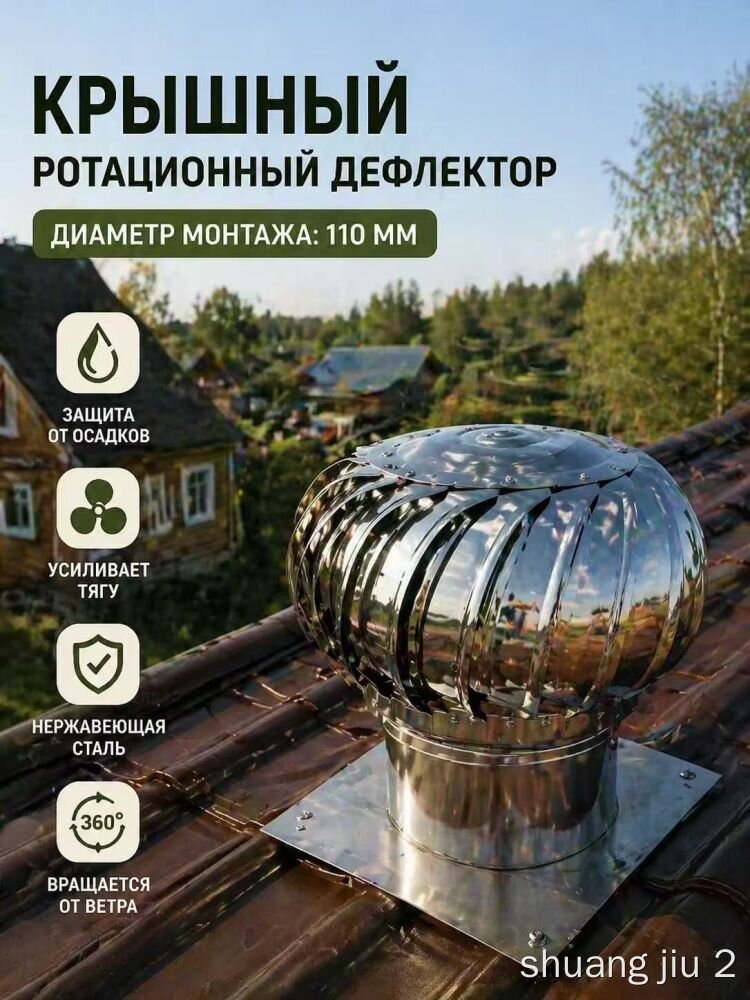 Турбо-дефлектор 110 мм из нержавеющей стали