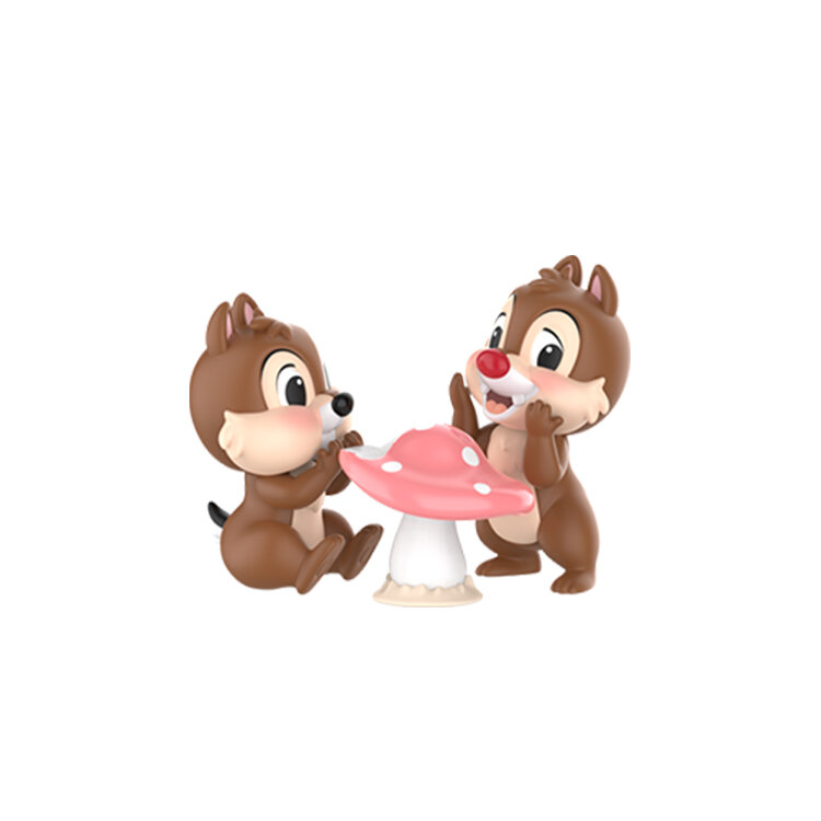 Коллекционные фигурки унисекс POP MART Disney Chip 'N Dale Playful Brother, Confirmed-Mushroom Table (Open)
