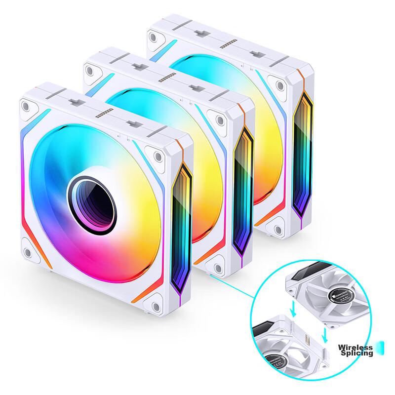 JONSBO ZL-120W White 3-in-1 Охлаждающий вентилятор для корпуса с ARGB/PWM 5V 3-контактный боковой зеркальный эффект