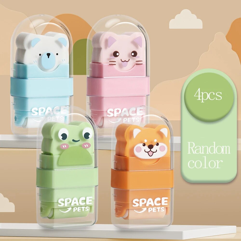 Ластики M&G Space Pets, 4 шт, цвет: Random color