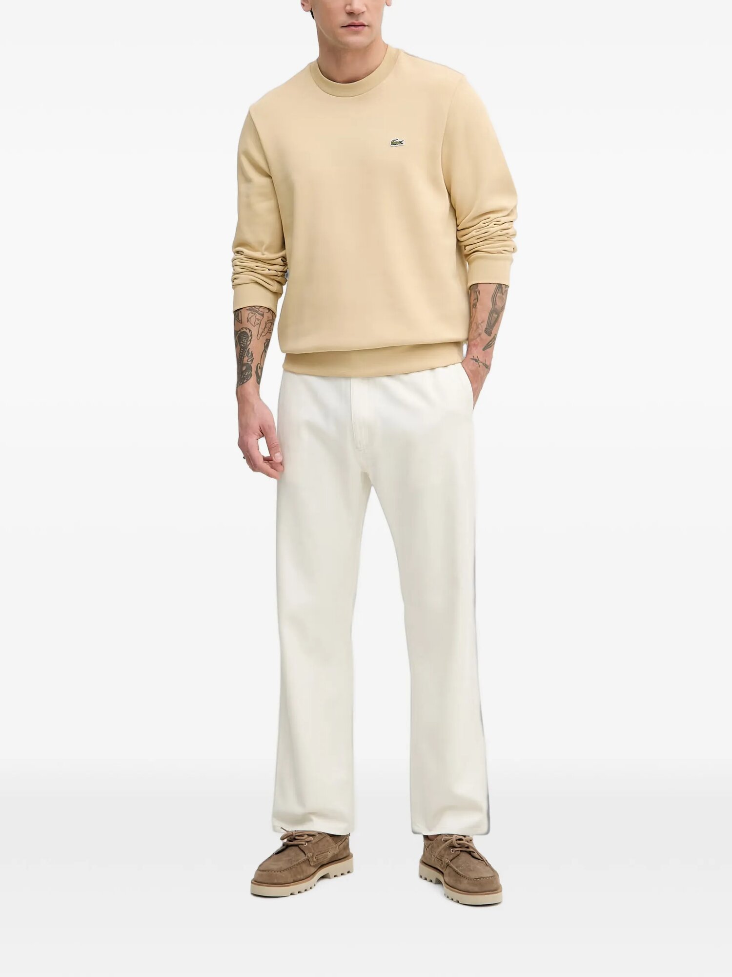 Свитер LACOSTE Logo-patch sweater, размер 2XL, , разноцветный — фото 1