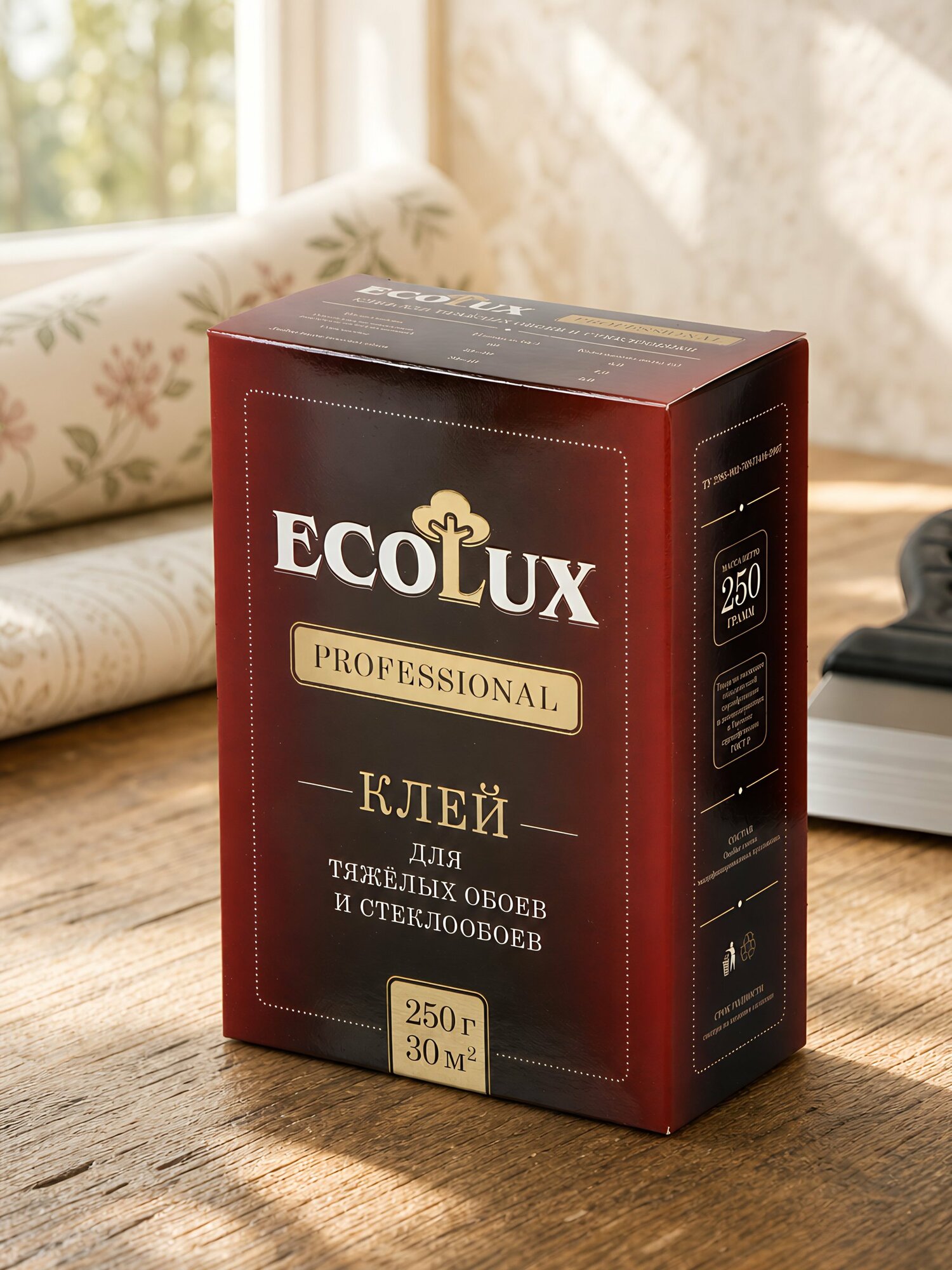 Клей для стеклообоев Ecolux Professional 250 г — надежный состав для качественного ремонта и отделки стен в вашем доме.
