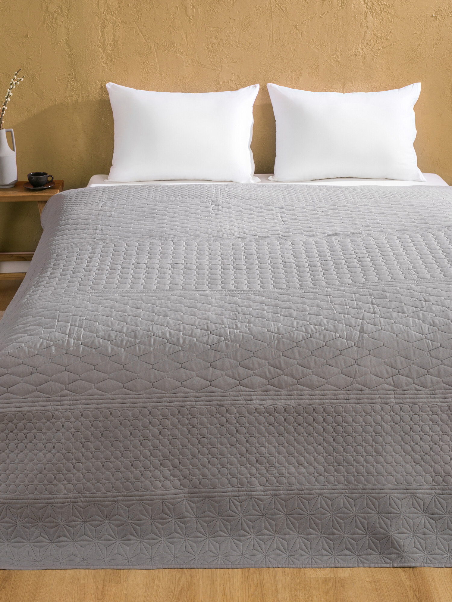 Двуспальное покрывало LC Waikiki, размер 200x220, light grey