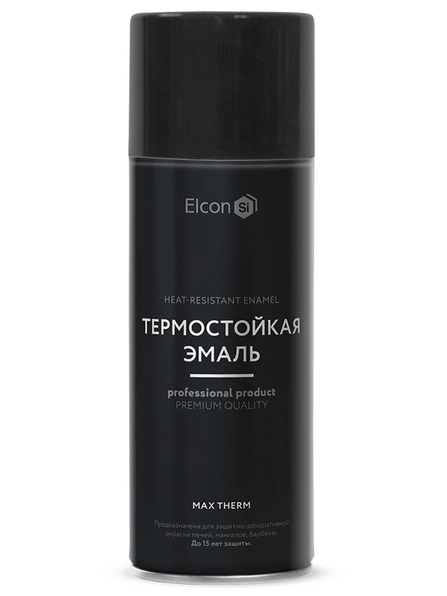 Термостойкая эмаль Elcon Max Therm, до +700°С, аэрозоль, 520 мл