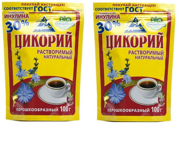 Здоровье Цикорий порошок, 100г, 2 шт