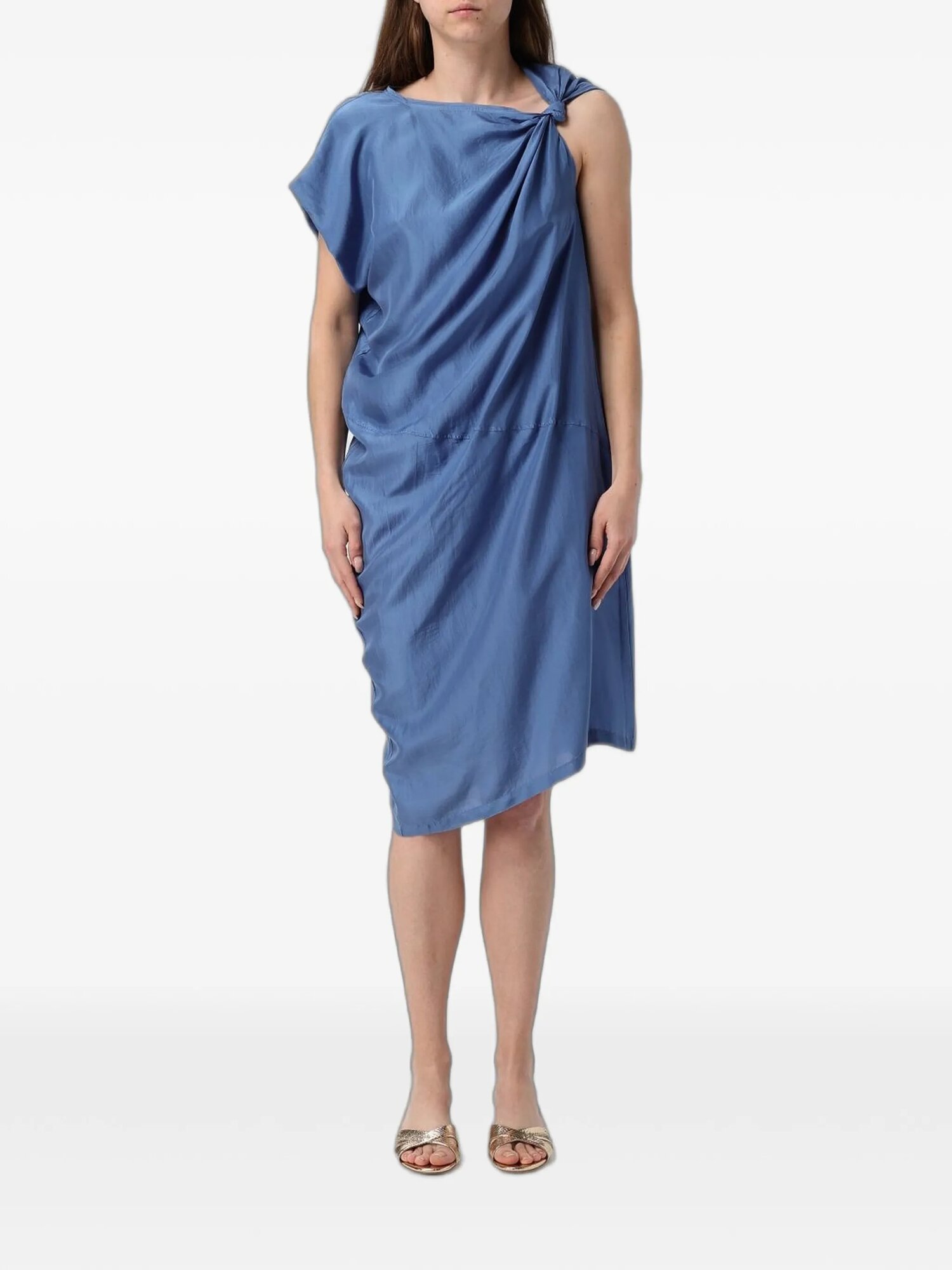 Платье Asymmetric linen midi dress