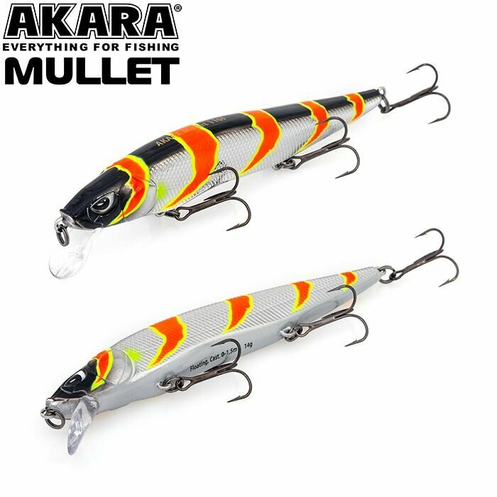 Воблер Akara Mullet 110F 14 гр. (1/2 oz 4,3 in) A106