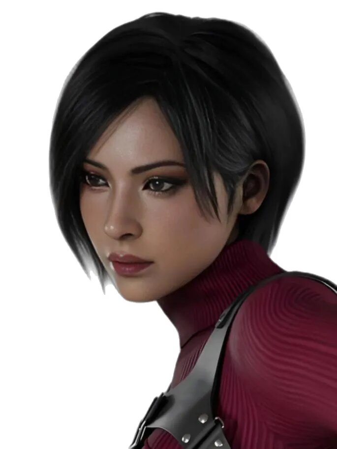 Парик для Ада Ванг, парик для Игры Resident Evil