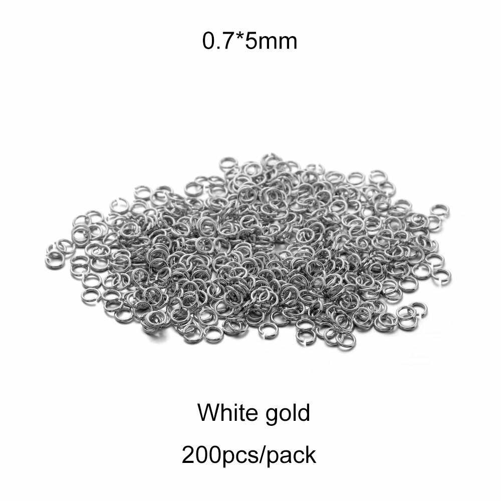 Родиевые прыгающие кольца St.kunkka для рукоделия Белый, Rhodium 5mm
