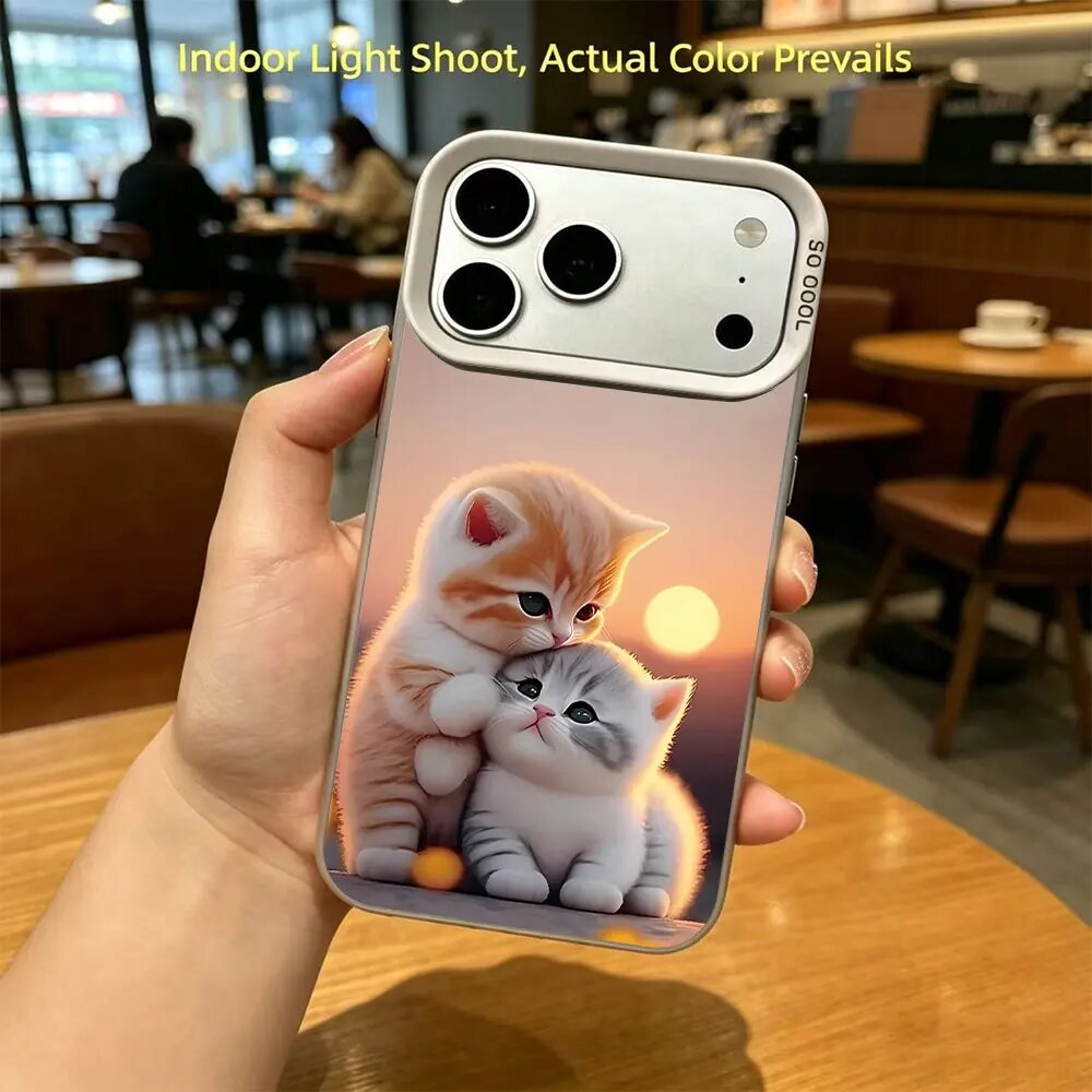 Чехол для iPhone 8 с котятами, белый White-LH510