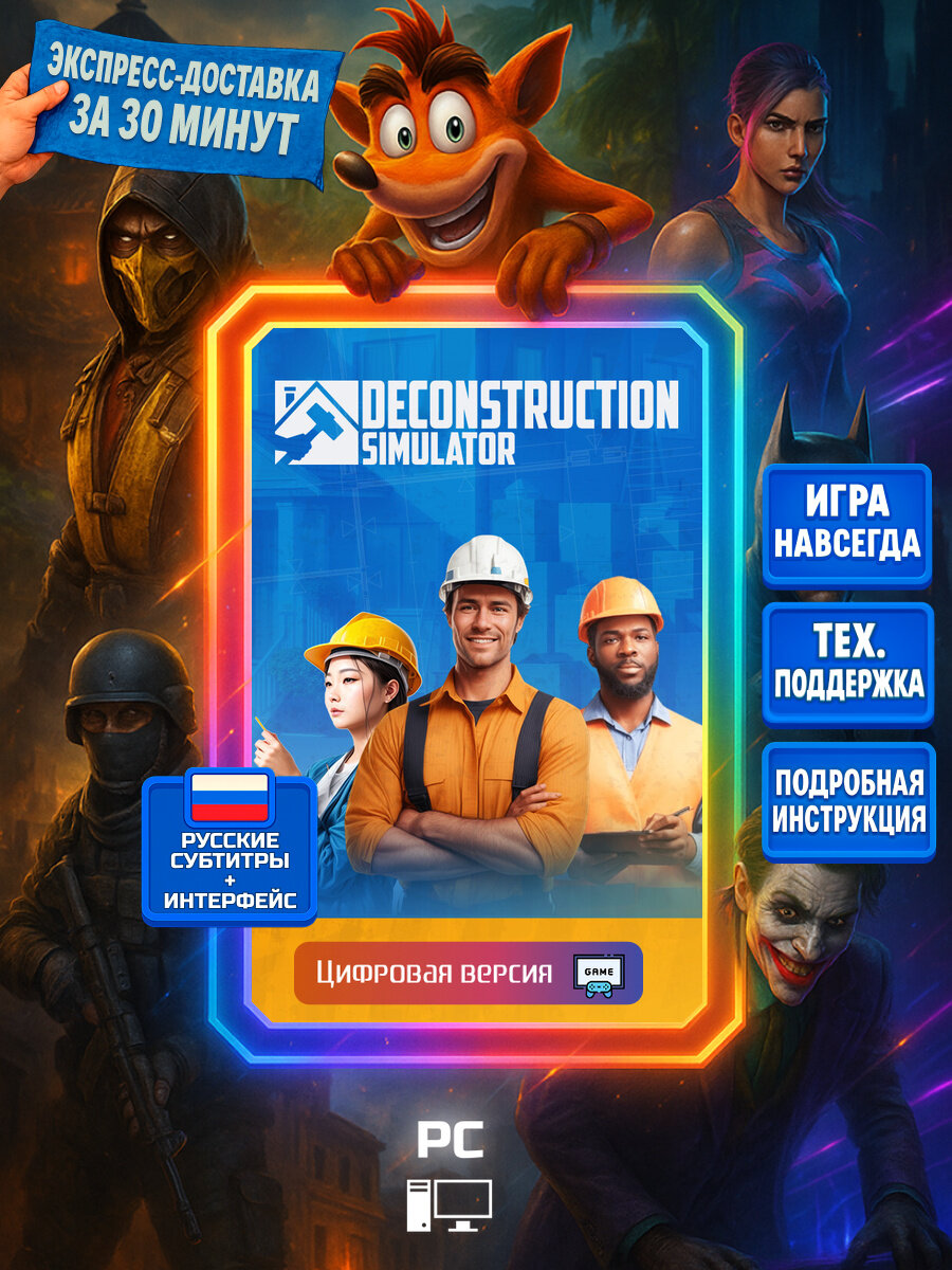 Deconstruction Simulator Steam для PC | Казуальные игры | русские субтитры и интерфейс | Цифровая версия