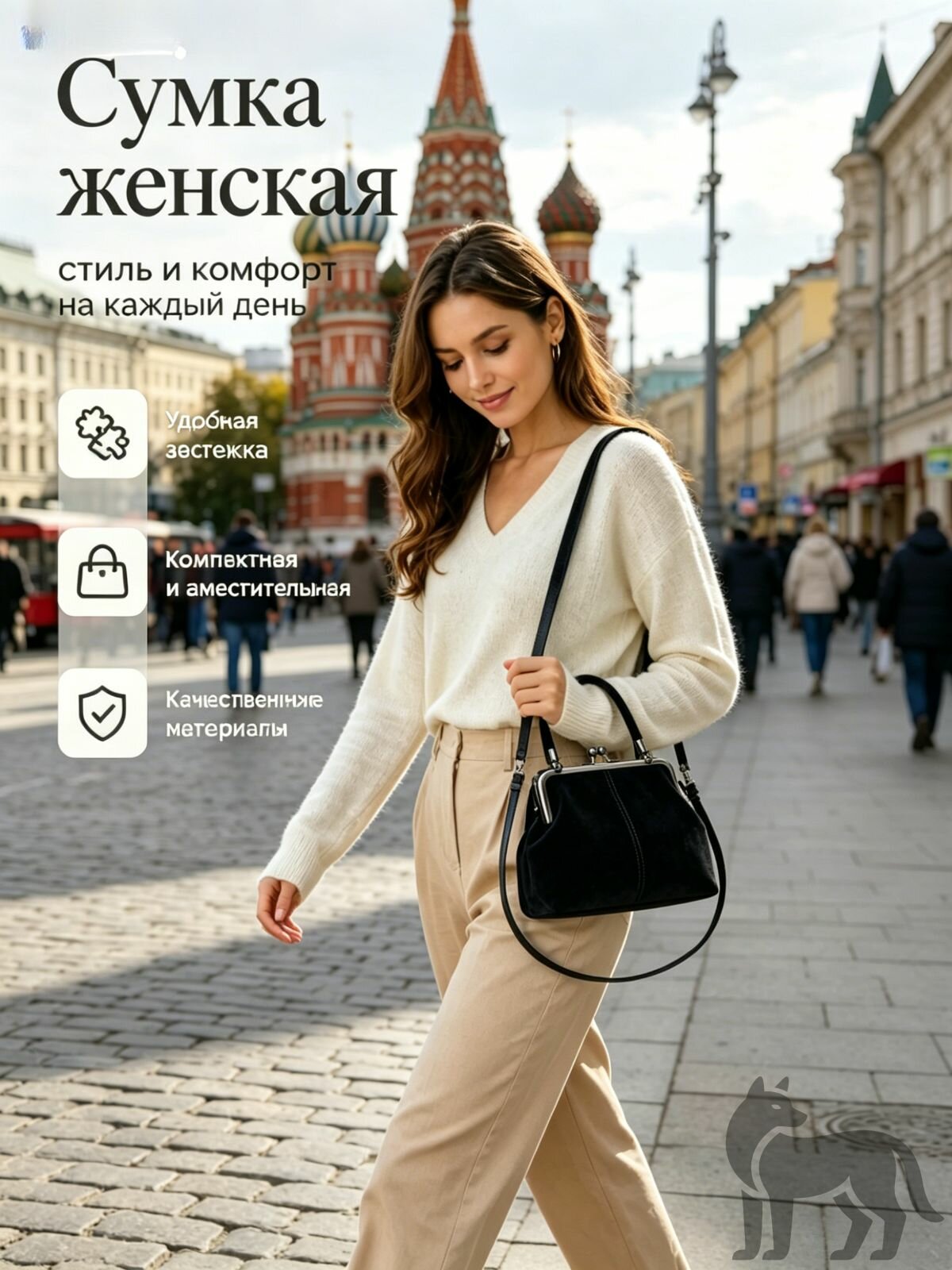 Сумка ридикюль, кросс-боди — фото 1