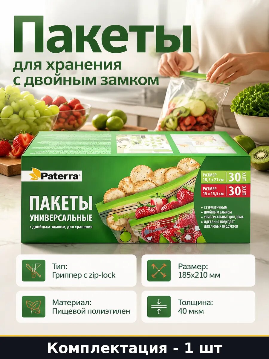 Пакеты для заморозки продуктов с застежкой зиплок и рисунком