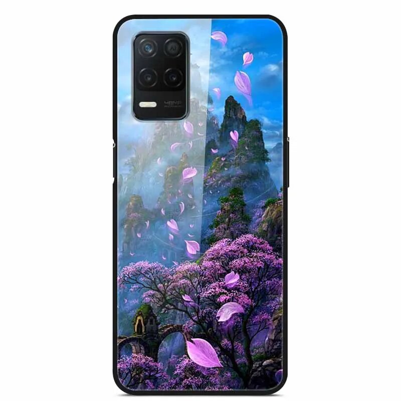 Стеклянный чехол для Realme 8 5G 8 Pro, мягкий край, закаленное стекло, задняя Photo 20, Realme 8i
