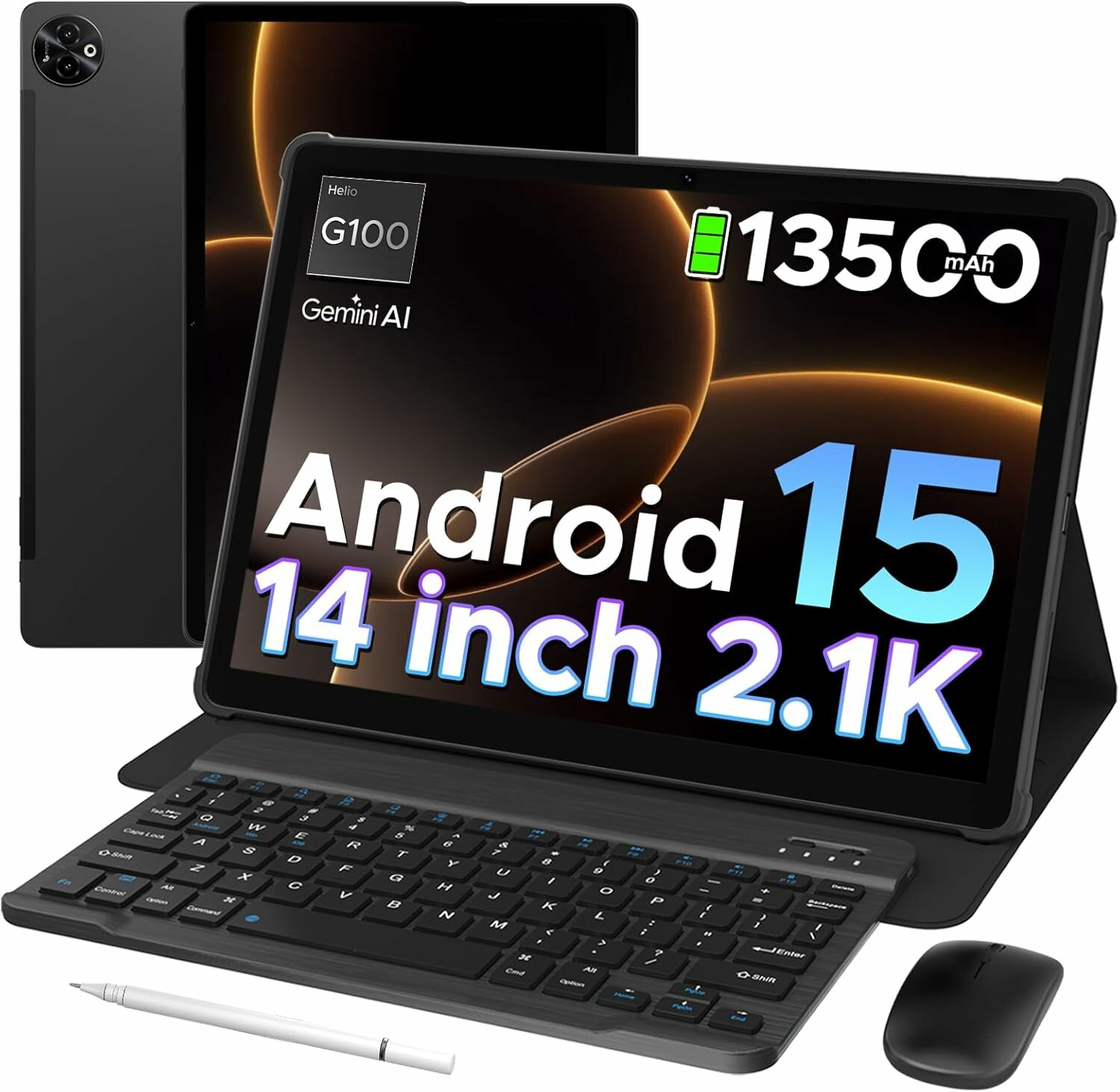 Планшет DOOGEE Tab E3 Max 14 дюймов с клавиатурой, 13500 мАч, 32 (8+24) ГБ 256 ГБ