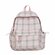 Рюкзак нейлоновый женский розовый в клетку, размеры 35x29x13 см