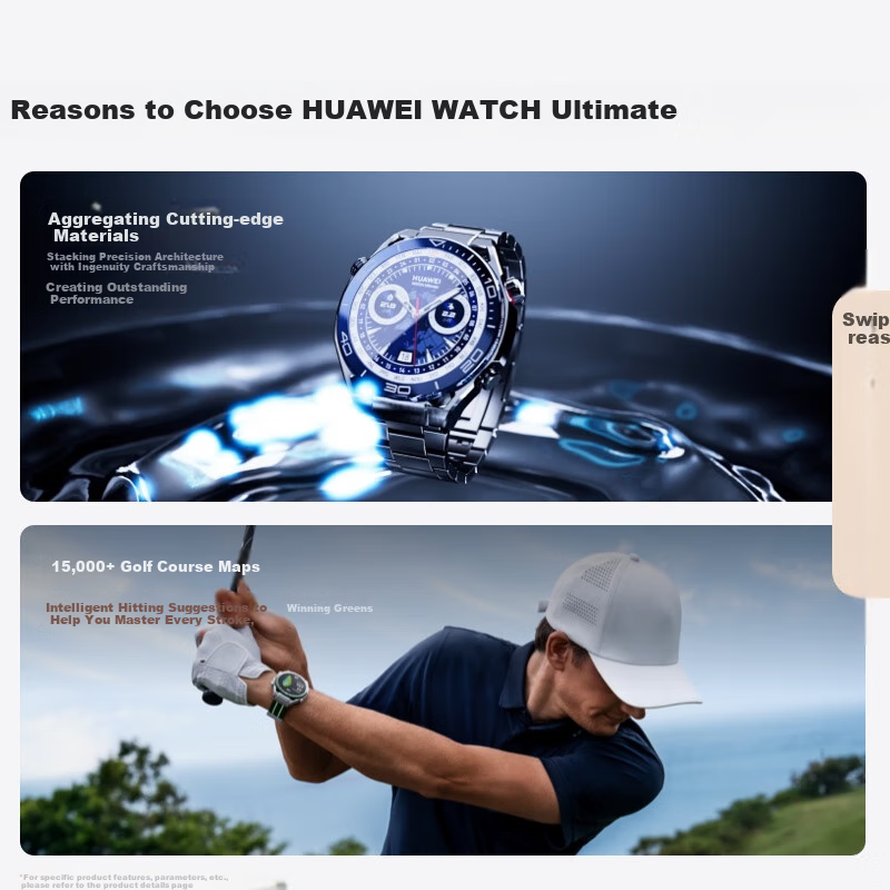 HUAWEI WATCH Ultimate Титановый ремешок двойной цвет GPS спутниковая связь карты гольфа активный отдых Цвет：Волшебник