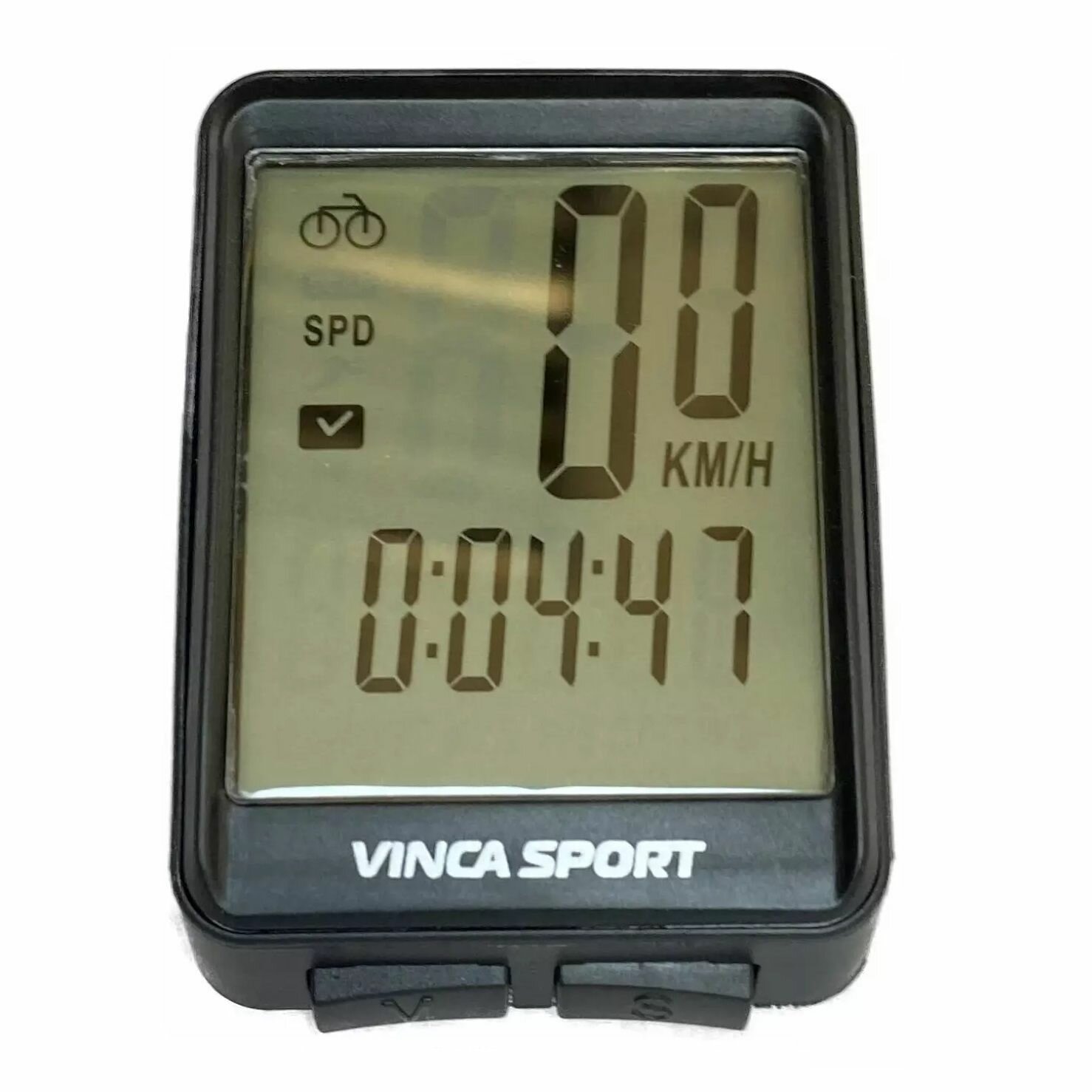 Велокомпьютер беспроводной Vinca Sport V 1507 12 функций, черный
