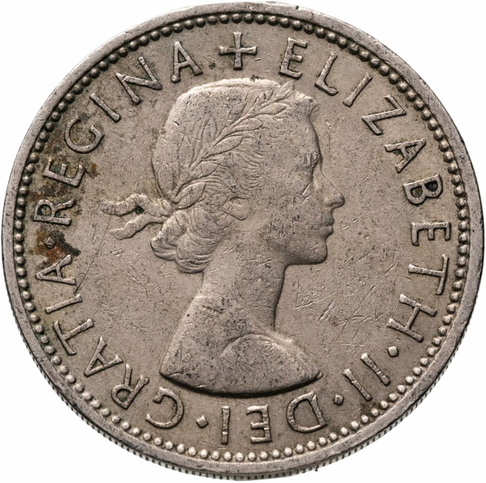 Великобритания 2 шиллинга флорин, shillings 1965, Мельхиор медь-никель, в сохранности VF-XF