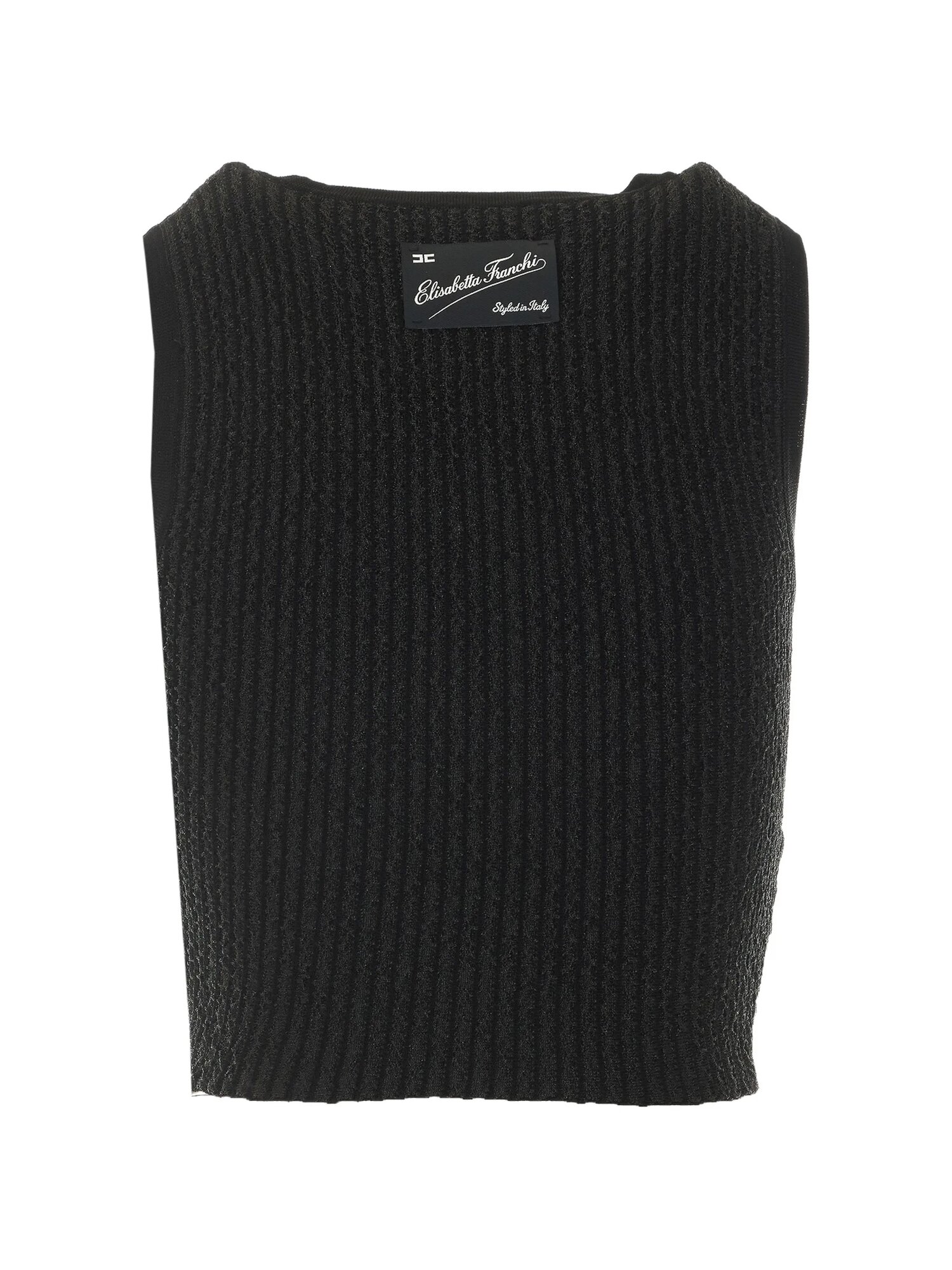 Топ Elisabetta Franchi Logo-patch sleeveless top, размер 38 — фото 1