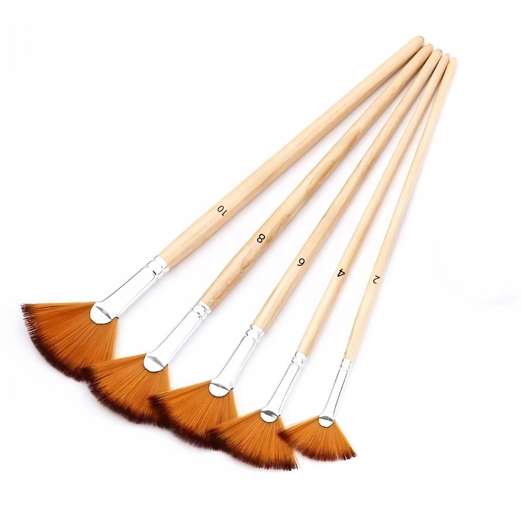 Jowoart набор кистей для рисования Коричневый, 5 pcs fan shapes