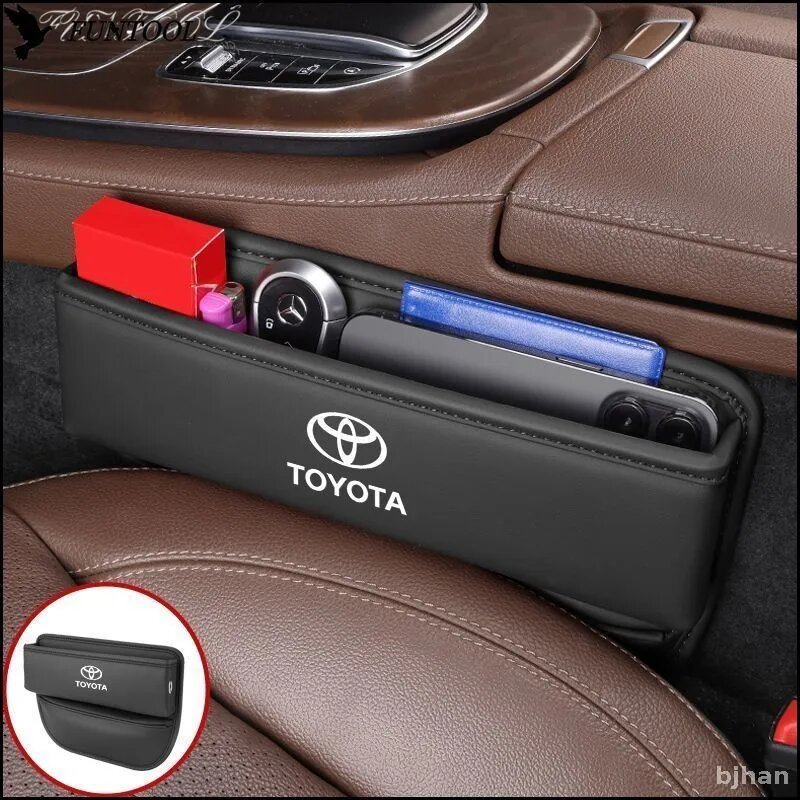 Для Toyota RAV4 Camry Corolla Hilux Land Cruiser Prado Highlander Fortuner Yaris Avensis Auris Verso C-HR Ящики для хранения между автокреслами, кожаные внутренние принадлежности