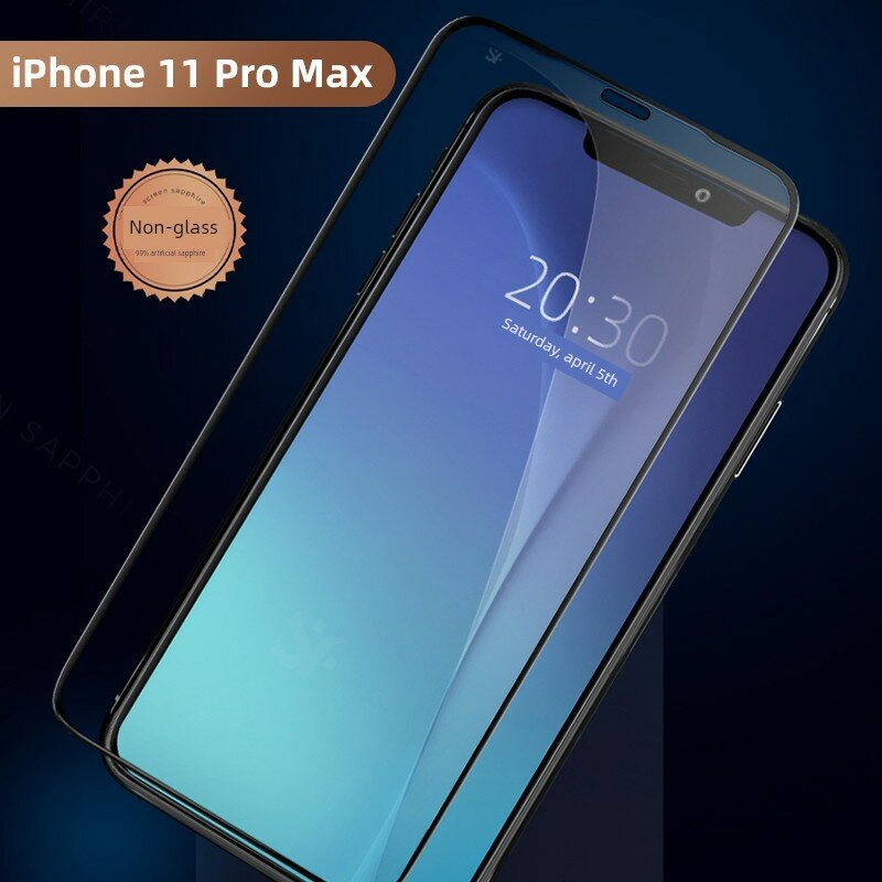 Скрин-протектор из сапфира для iPhone 11 Pro Max — высокая четкость, защита от царапин и синего света, полное покрытие