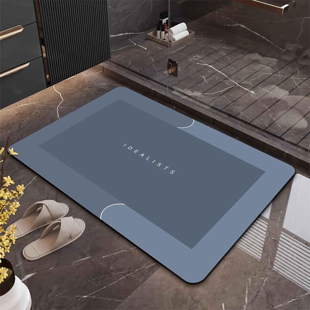 Впитывающий быстросохнущий коврик из диатомита, 50x80 см, для ванной, кухни и прихожей, противоскользящий