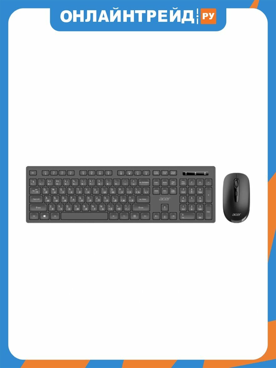 Клавиатура + мышь Acer OCC503 клав: черный мышь: черный USB беспроводная Multimedia (ZL. ACC11.00K)