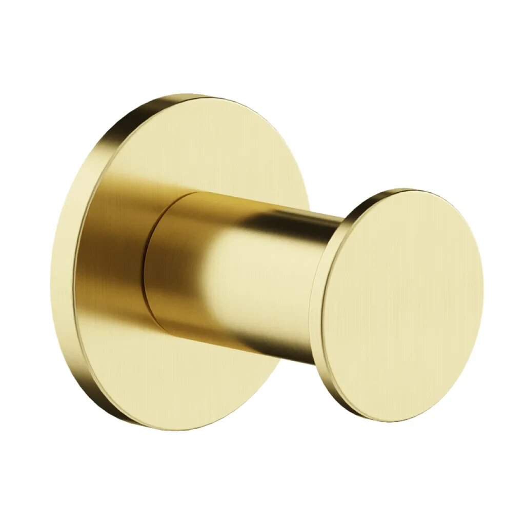 Крючок Sancos Base SC9025BG брашированное золото, на шурупах, Латунь, матовая, круглая, 5×4.8×5 см