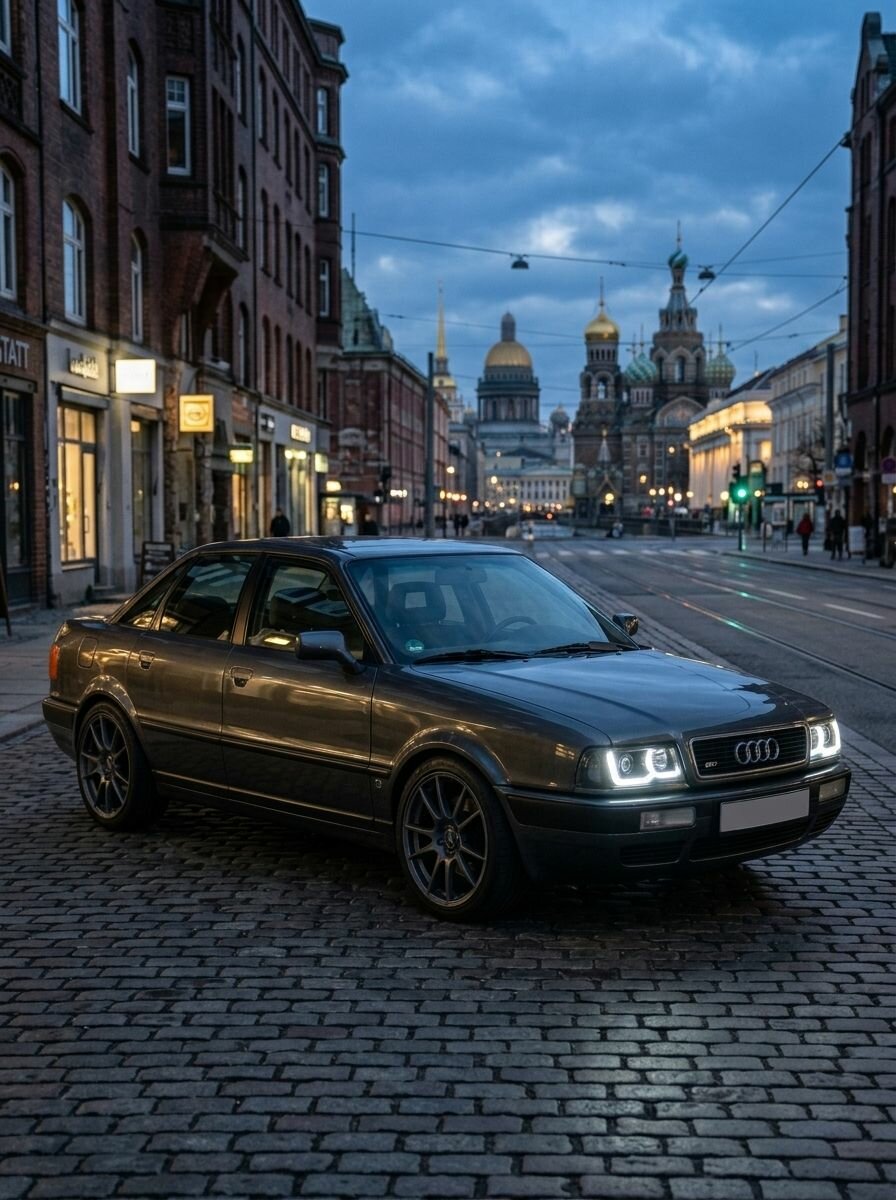 Стекла фар гладкие Audi 80 B3. Поликарбонат