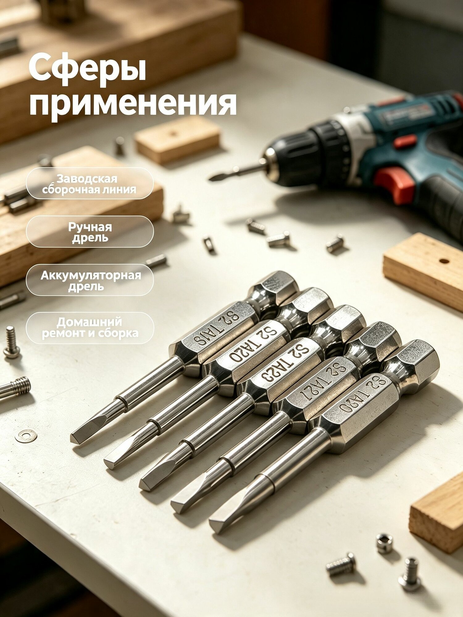 OZ-OCAR-Набор из 5 магнитных треугольных отверточных бит 50 мм, стальные шестигранные отверточные биты 1/4 TA1.8/TA2.0/TA2.3/TA2.7/TA3.0 мм магнитные биты хвостовик 1/4 дюйма биты для отвертки