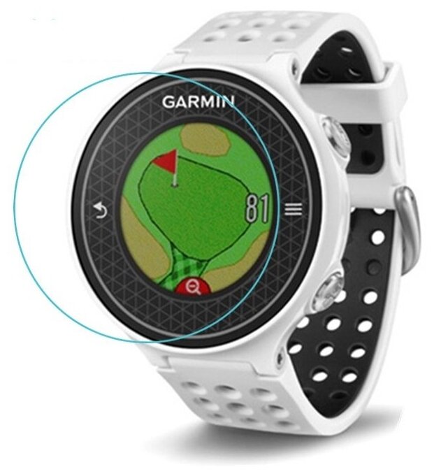 Защитное закаленное противоударное стекло MyPads для умных смарт-часов Garmin Approach S6 с олеофобным покрытием
