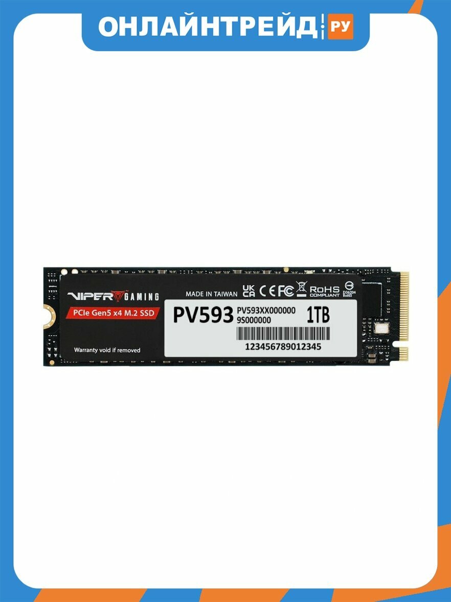 SSD диск Patriot Memory M.2 2280 PATRIOT Viper VP593 PCIe 5.0 x4 1TB (PV593P1TBM28H)