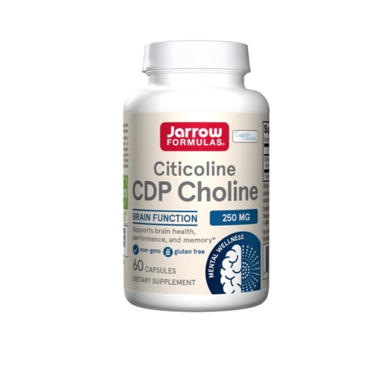 Jarrow Formulas, Citicoline CDP Choline, Цитиколин, 250 мг, 60 капсул
